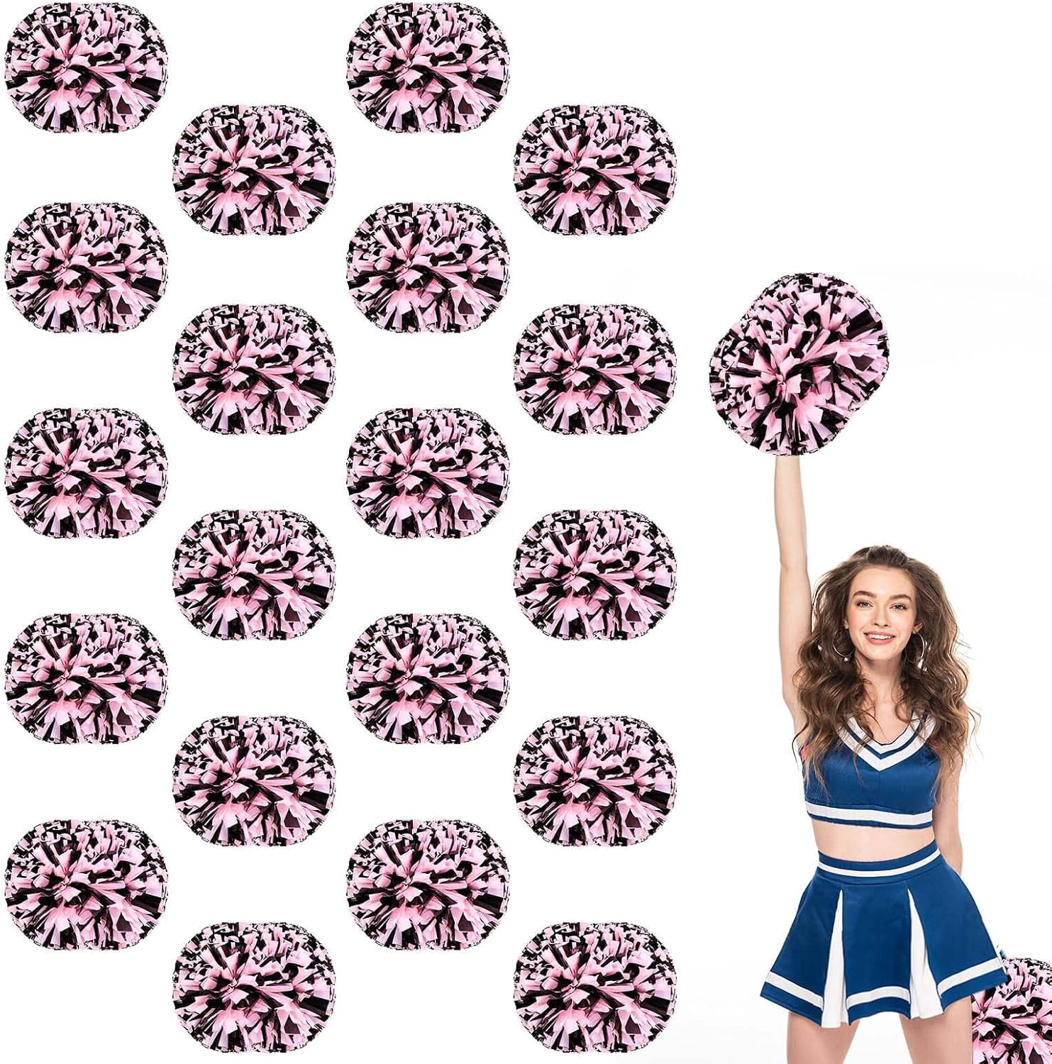 20 Pack Cheerleading pom poms,Handheld Cheer pom poms, Sports Cheer ...