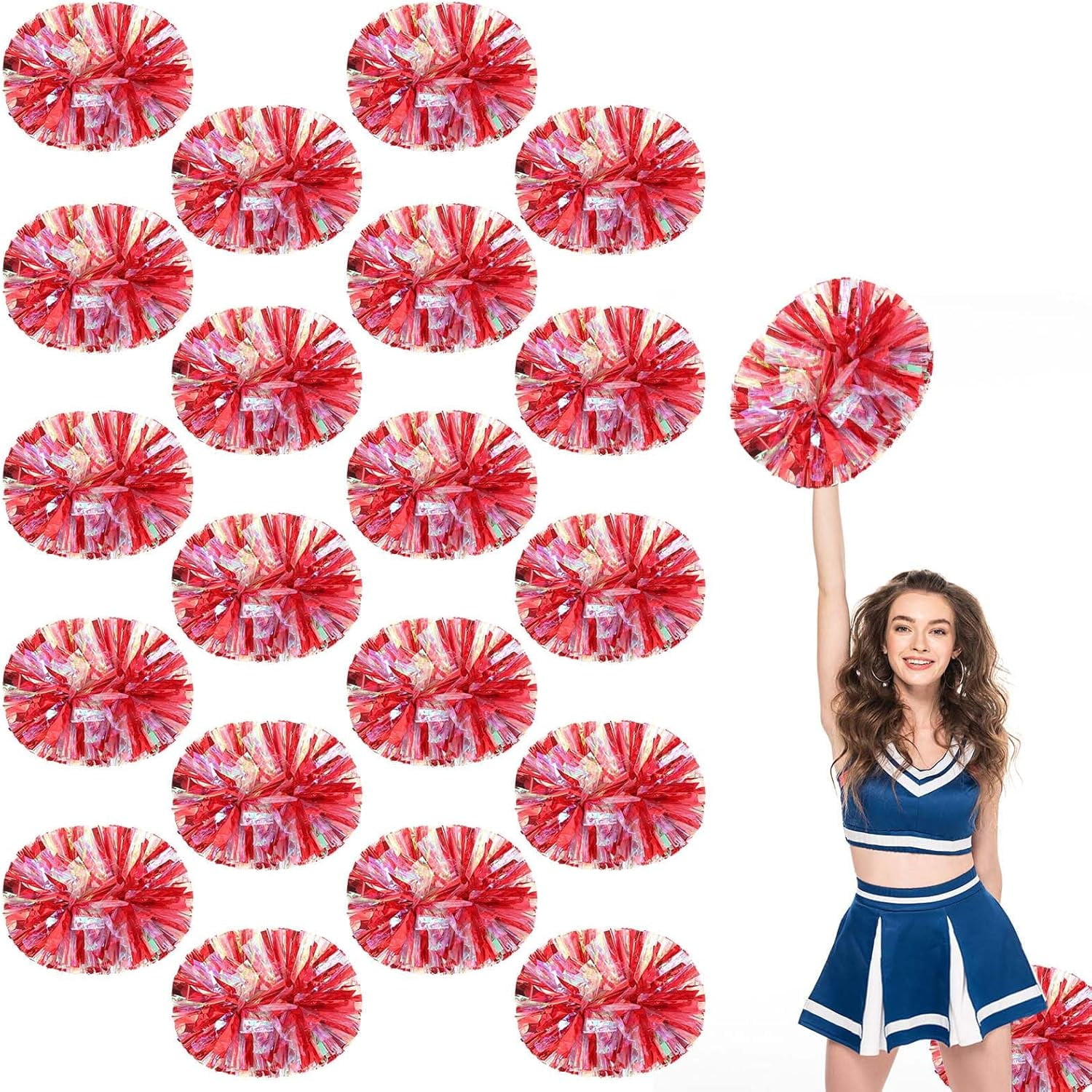 20 Pack Cheerleading pom poms,Handheld Cheer pom poms, Sports Cheer ...