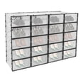 20 Pack Clear Plastic Shoe Boxes with Lids Stackable Storage Container ...