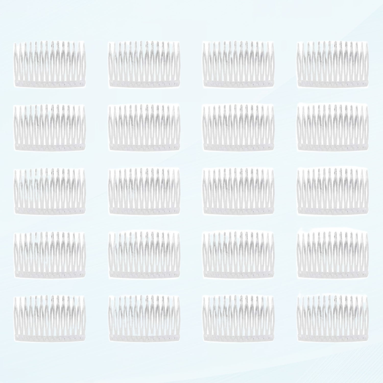20 Pack Clear Small Plastic Hair Side Comb With Long Thin Teeth Fine ...