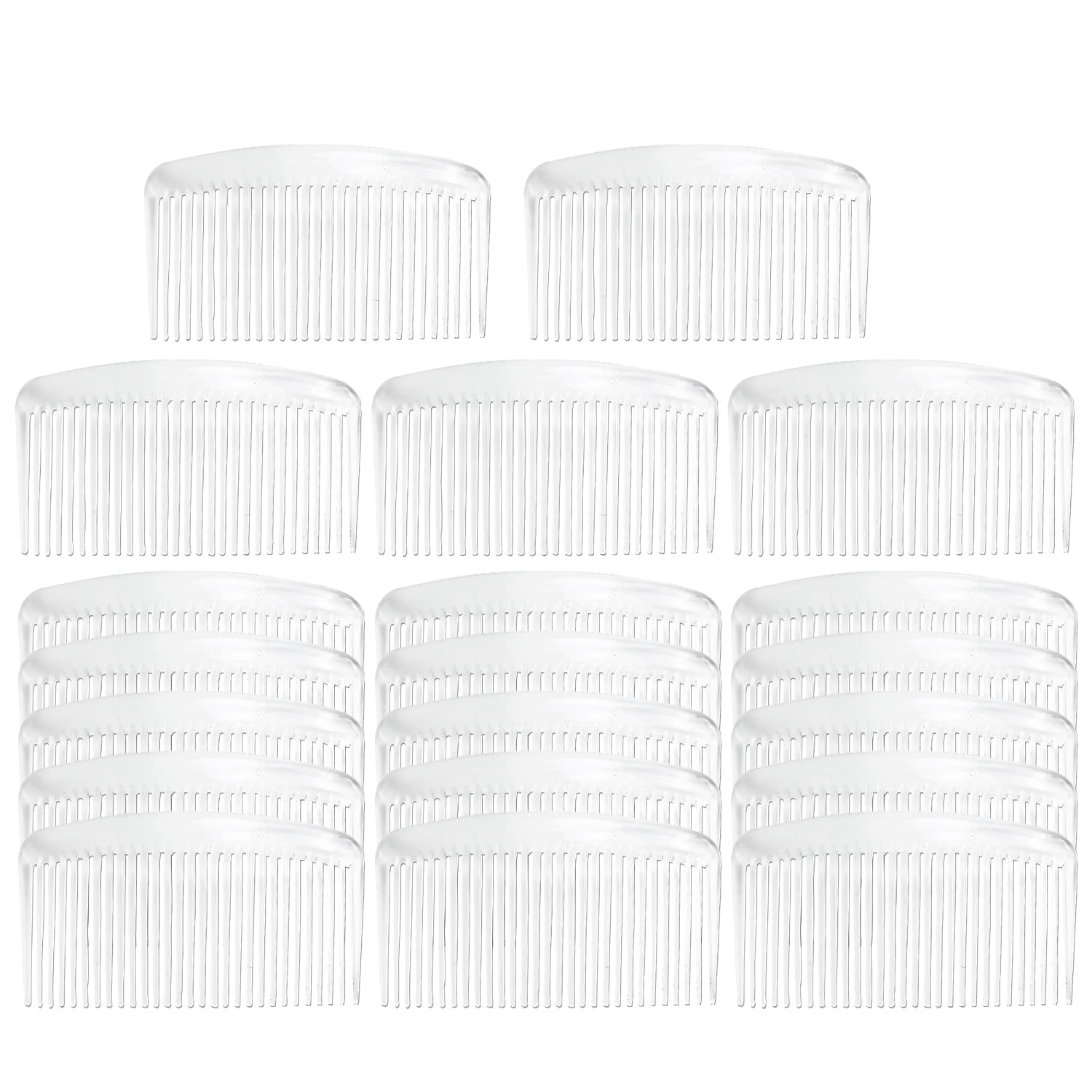 20 Pack Clear White Large Plastic Hair Side Comb With Long Teeth ...