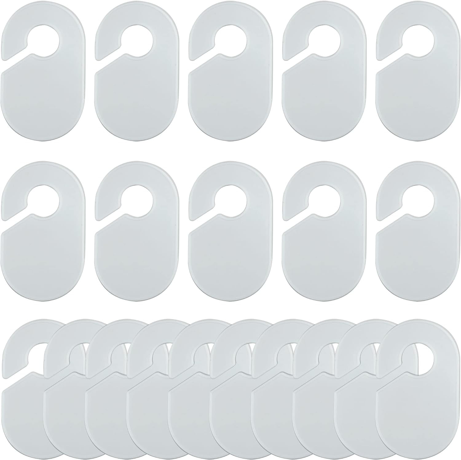 20 Pack Clothing Rack Size Dividers Blank Closet Separators for Clothes ...