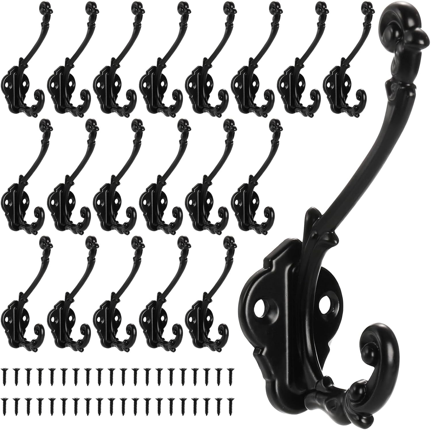 20 Pack Coat Hooks for Hanging, Rustic tive Wall Hooks for Entryway ...