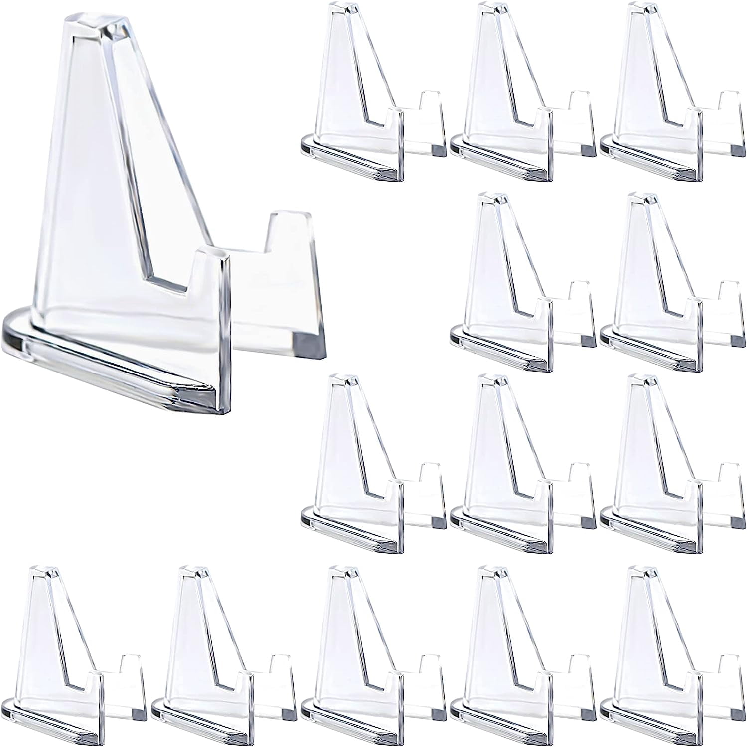 20 Pack Coin Display Easel, Acrylic Holder Clear Easel Stands for Coins ...