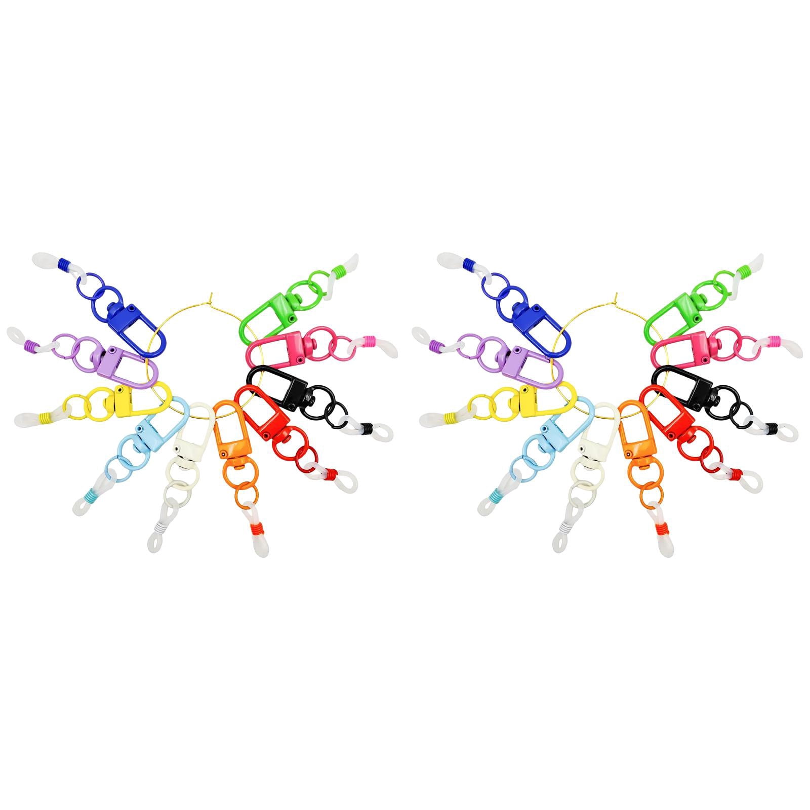 20 Pack Colorful Pen Clips With Lobster Clasp Retractable Holder For ...
