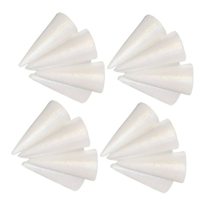 20 Pack Craft Foam Cones, Foam Tree Cones, Polystyrene Cones Shaped ...
