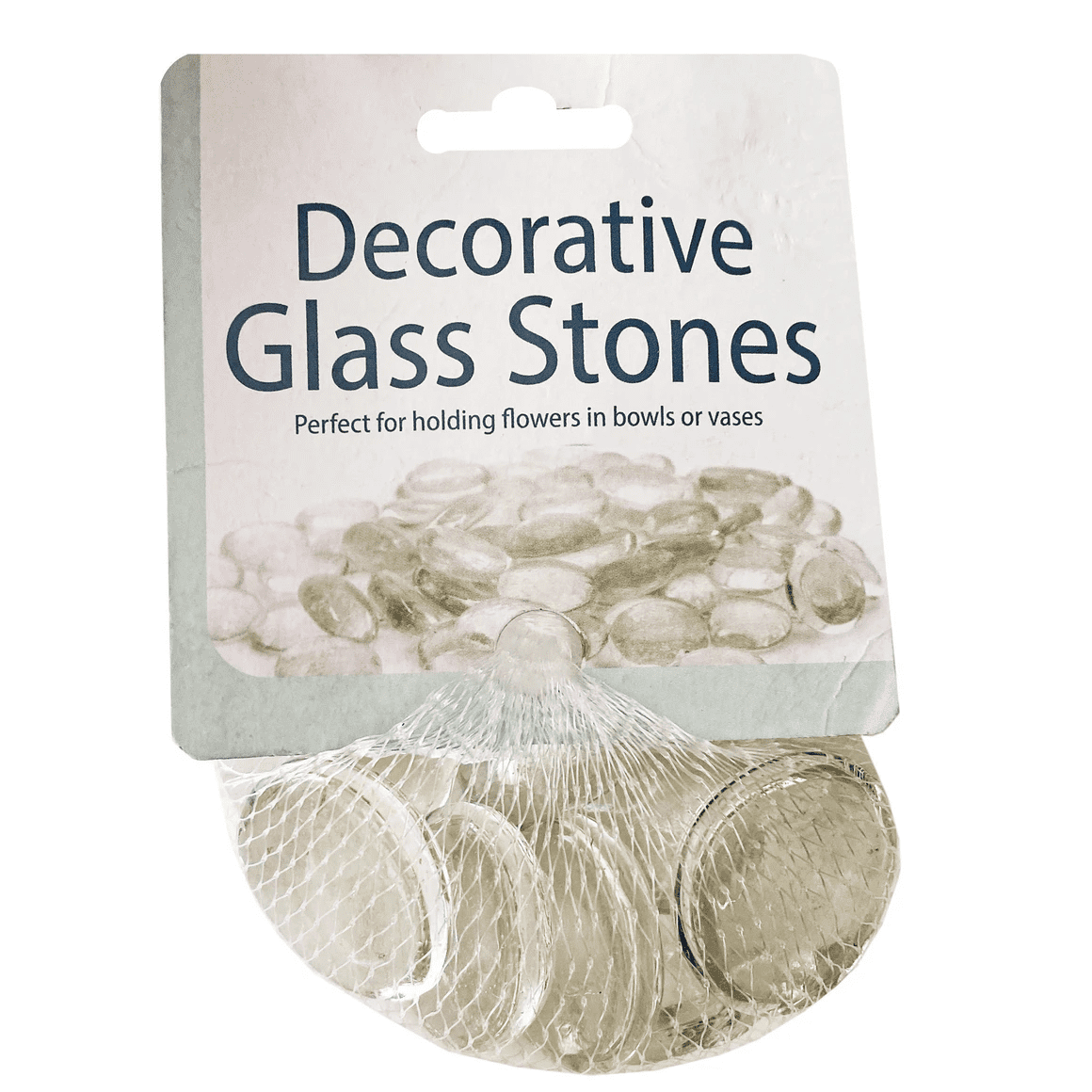 Elegant Ox Decorative Clear Glass Stones, 20 Pack, Transparent Smooth ...