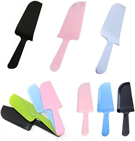 20 Pack Disposable Cake Cutter Slicer Plastic Serrated Cutting Knife ...