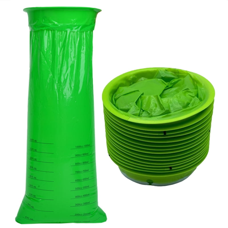 20 Pack Disposable Emesis Bags, Barf Bags, Hospital Grade Nausea Bags ...