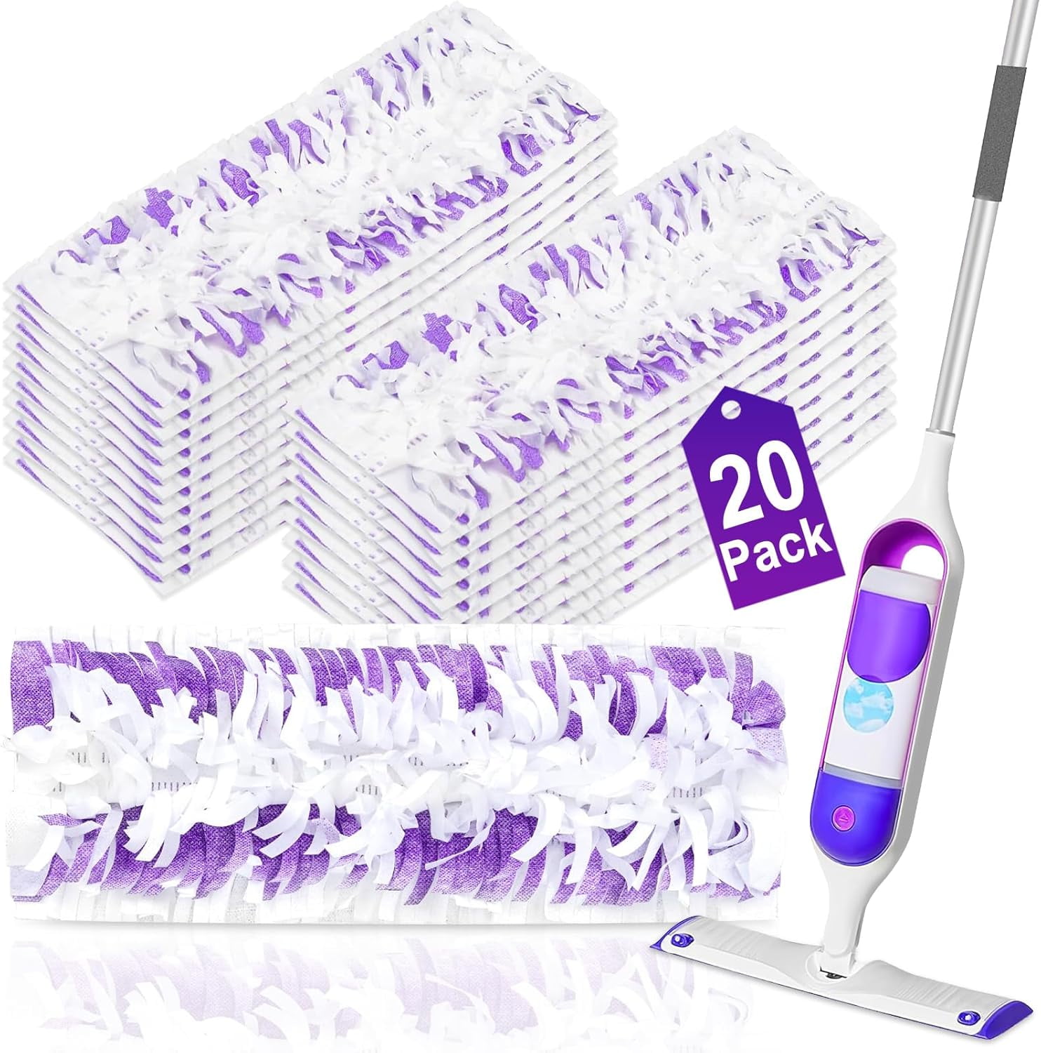 20 Pack Disposable Power Mop Pads for Power Mop Pads,Compatible with ...