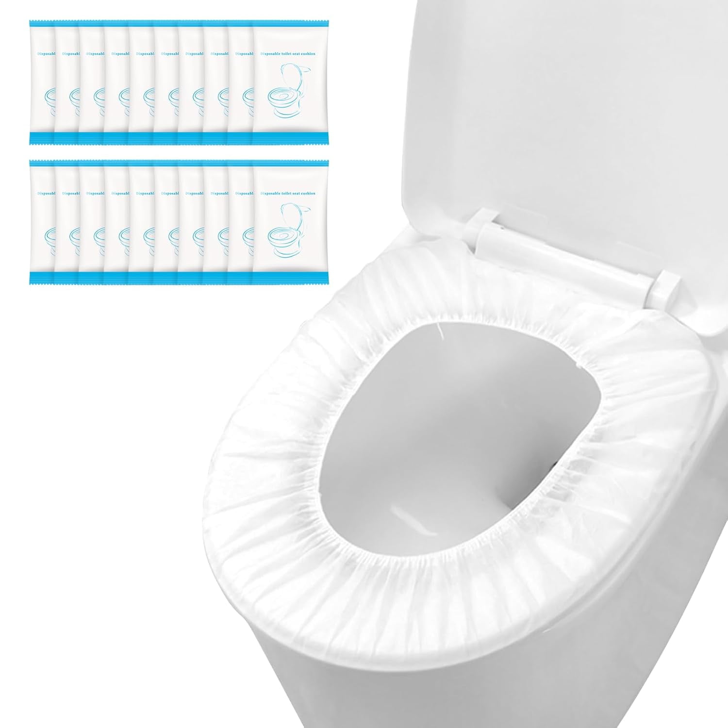 20 Pack Disposable Toilet Seat Cover Waterproof Non-Woven Fabric ...
