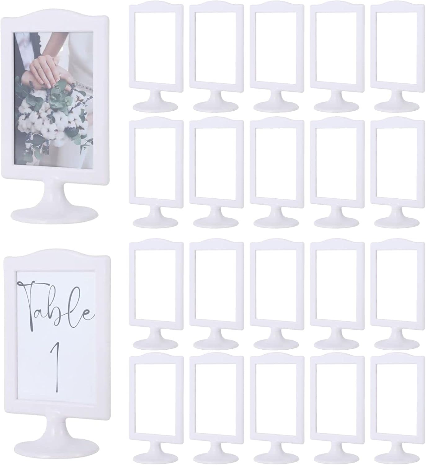 20 Pack Double Sided Standing Picture Frame 4x6 Plastic Photo Frame ...
