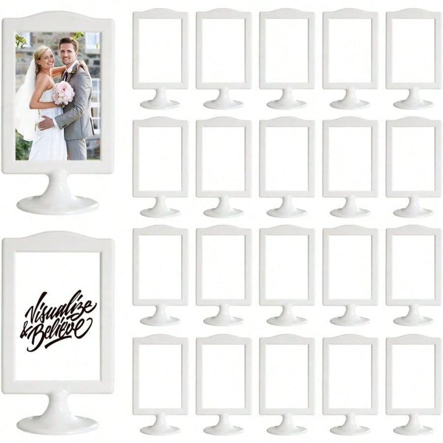 20 Pack Double Sided Standing Picture Frames 4 X 6 2 Sides Pedestal ...