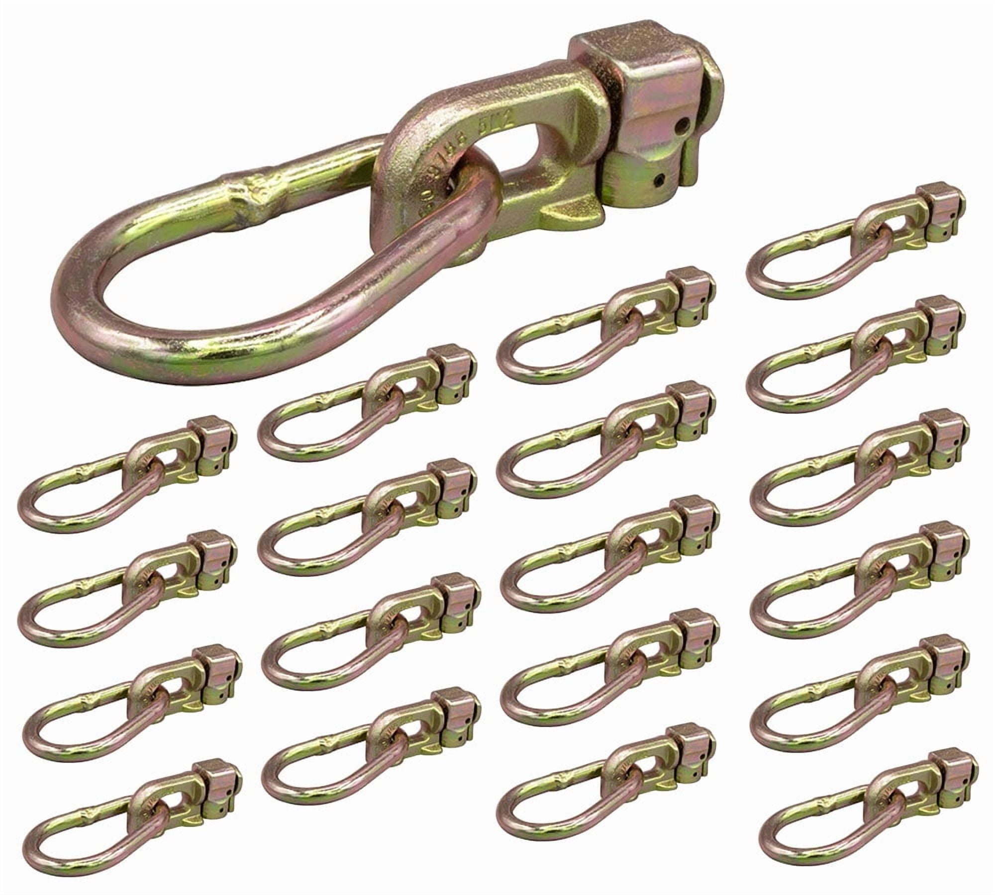 (20 Pack) Double Stud L Track Fitting w/Pear Link for L Track Rails ...