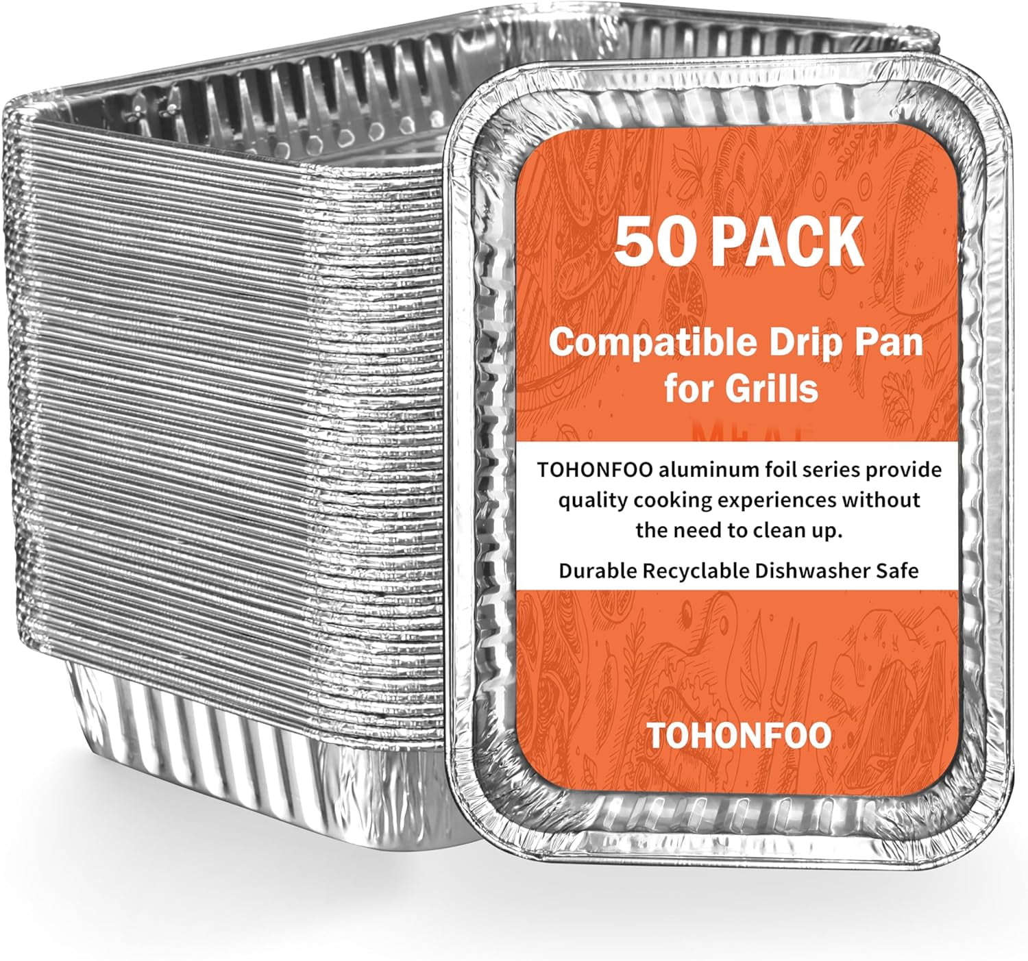 20 Pack Drip Pan Liners for Ninja OG701 Woodfire Outdoor Grill & Smoker ...