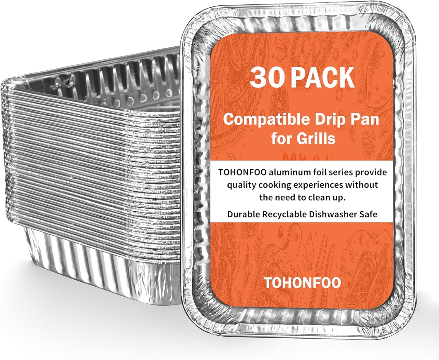 20 Pack Drip Pan Liners for Ninja OG701 Woodfire Outdoor Grill & Smoker ...