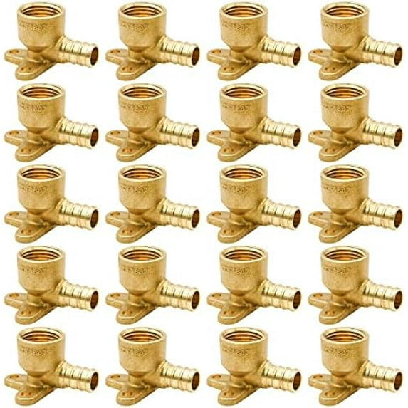 20 Pack Drop Ear Elbow Fittings, PEX 1/2" x 1/2" NPT Female Threaded ...