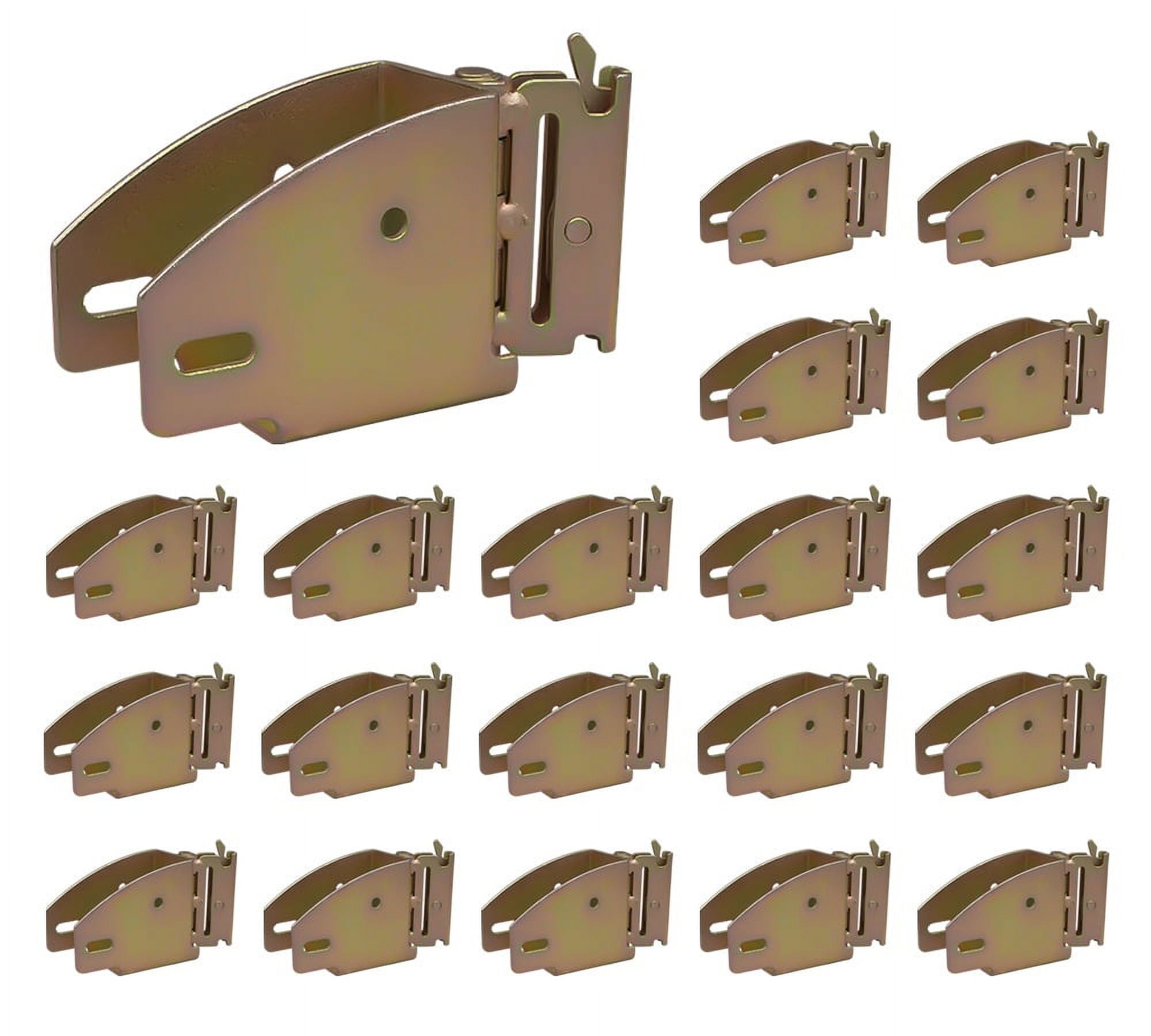 (20 Pack) E-Track Wood Beam Socket Shelf Brackets w/ Rotating Hinge - E ...