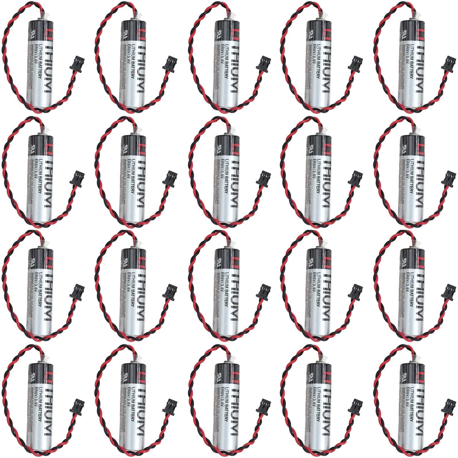 (20 Pack ER6V battery)ER6V/3.6V Battery Compatible with Toshiba ...