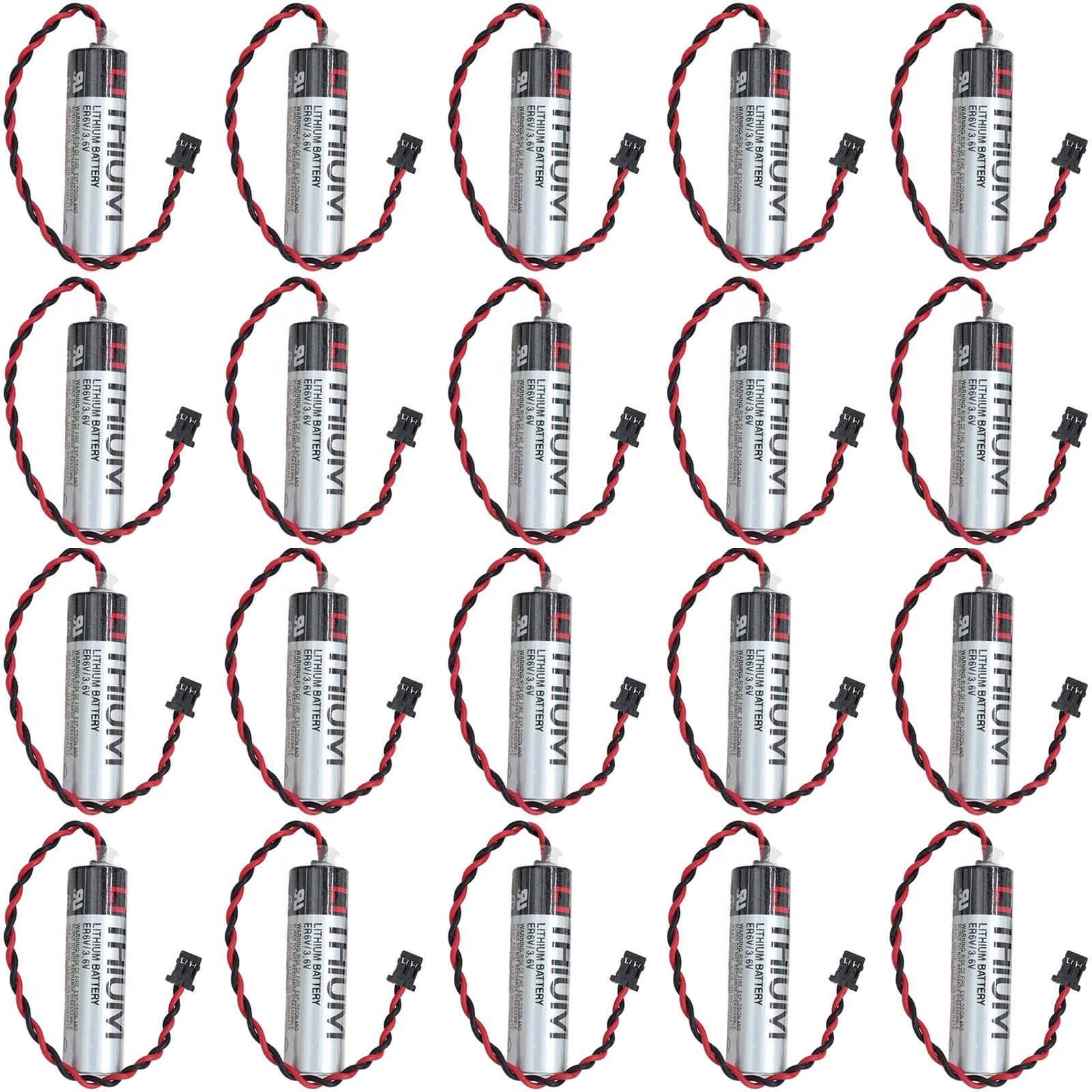 (20 Pack ER6V battery)ER6V/3.6V Battery Compatible with Toshiba ...