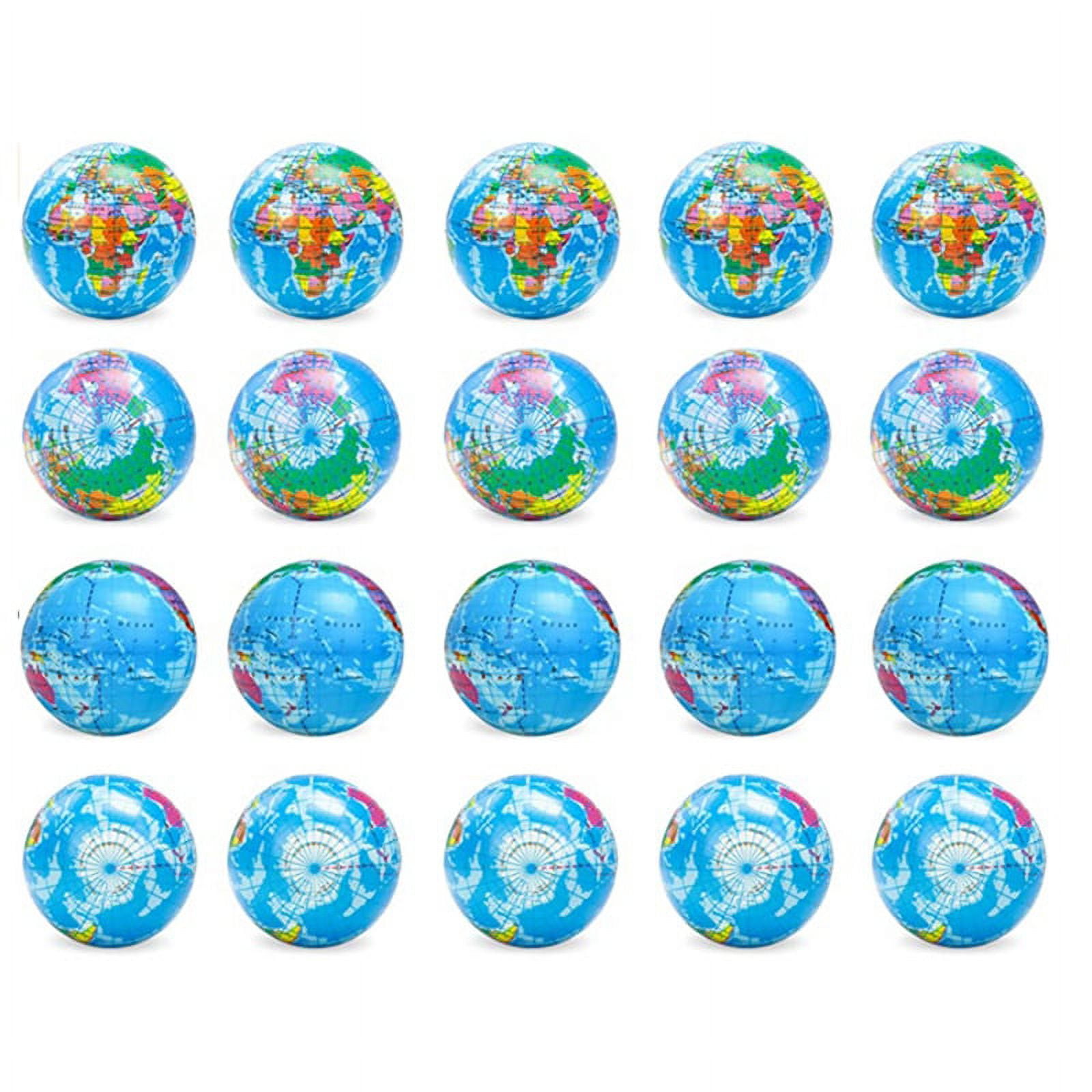 20 Pack Earth Stress Balls,2.5 Inches Earth Theme Squeeze Balls,Stress ...