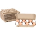 20 Pack Egg Cartons Bulk, 2x6 Style Reusable Empty Natural Paper Pulp ...
