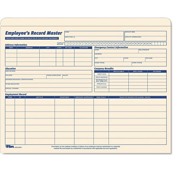 Employee File Folders