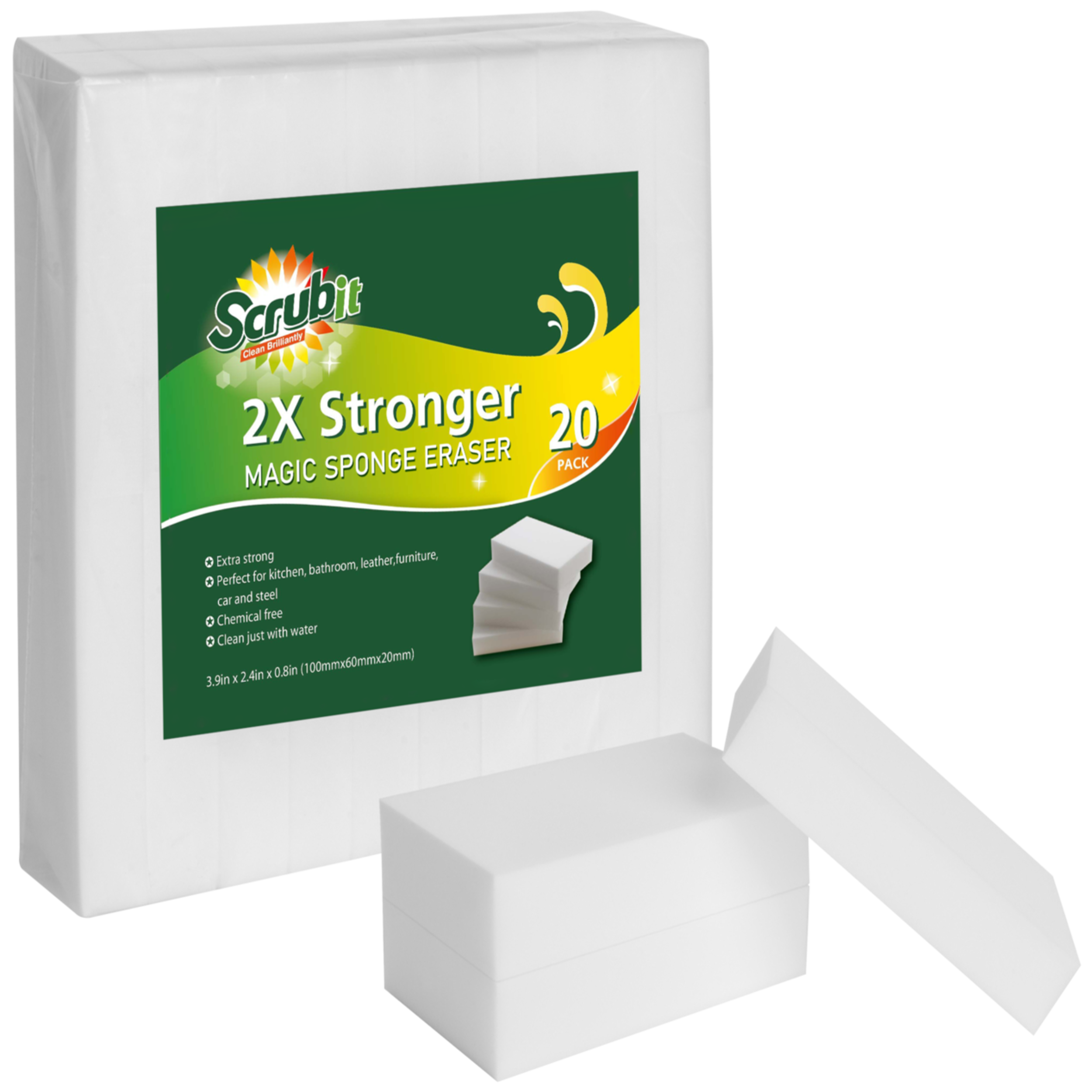 10-20PCS Sponge Eraser Cleaning Pads Dish Washing Stains Removing ...