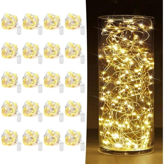 20 Pack Fairy Lights Battery Operated 7ft 20 LED Mini String Lights ...