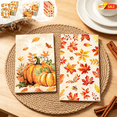 20 Pack Fall Thanksgiving Disposable Paper Napkins, Autumn Pumpkin ...