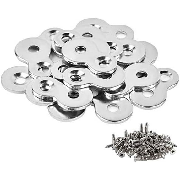 20 Pack Figure 8 Steel Desk Top Fastener Clip - Heavy Duty Figure-Eight ...