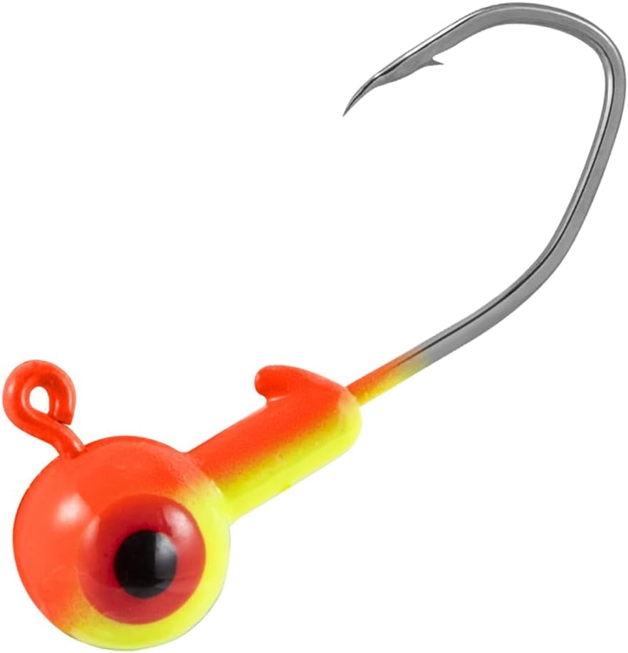 20 Pack Fishing Jig Heads, Crappie Jigs Round Ball Sickle Hooks ...