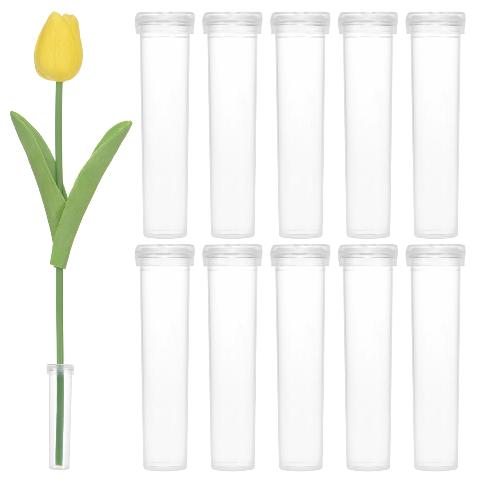 20-Pack Floral Water Tubes, 2.8 Inch 10ml Plastic Flower Tubes with ...