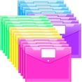20 Pack Folders Plastic Envelopes, Clear Plastic File Folder for ...