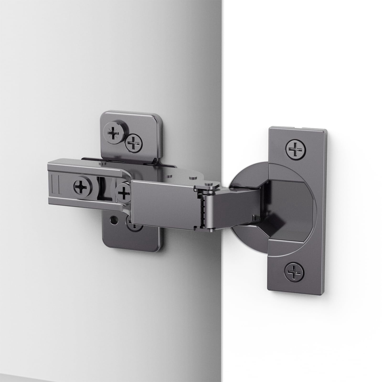 20 Pack Frameless Full Overlay Soft Close Concealed Hinges, Black ...