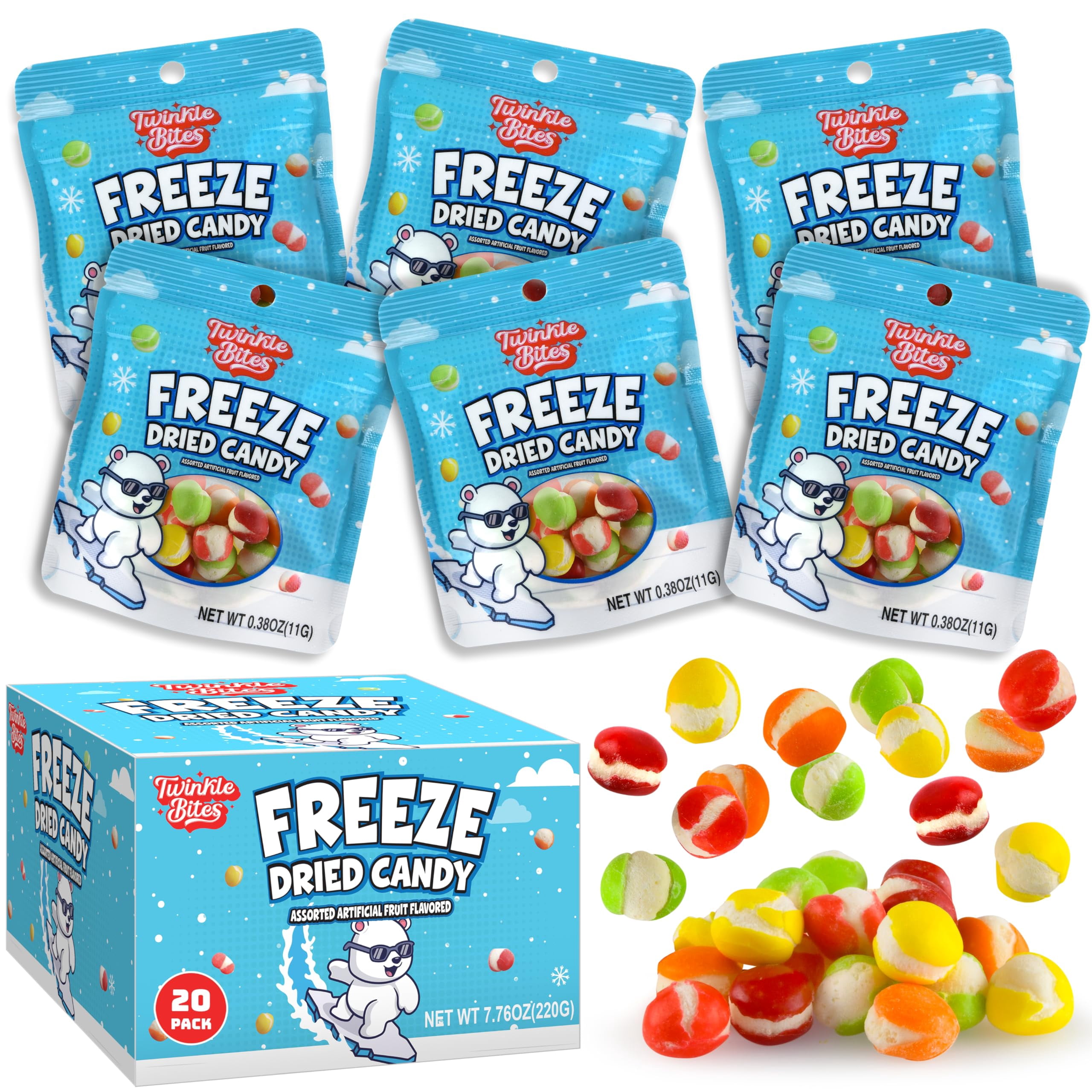 20 Pack Freeze Dried MFF30 Candy- About 10 Pcs Per Bag - Bulk Treat ...