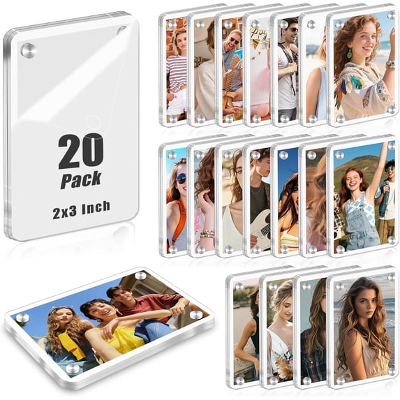 20 Pack Fridge Frame for , 2.36x3.54 Inch Mini Picture Frames for ...