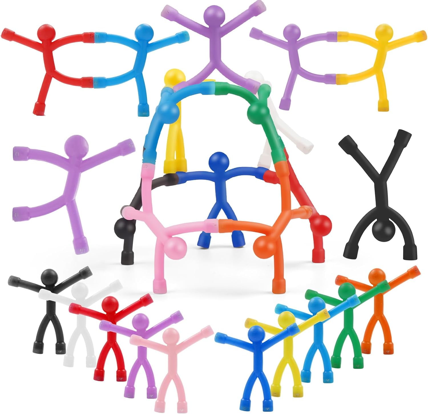 20 Pack Fridge Magnets Men, Mini Magnetic People, Small Colorful ...