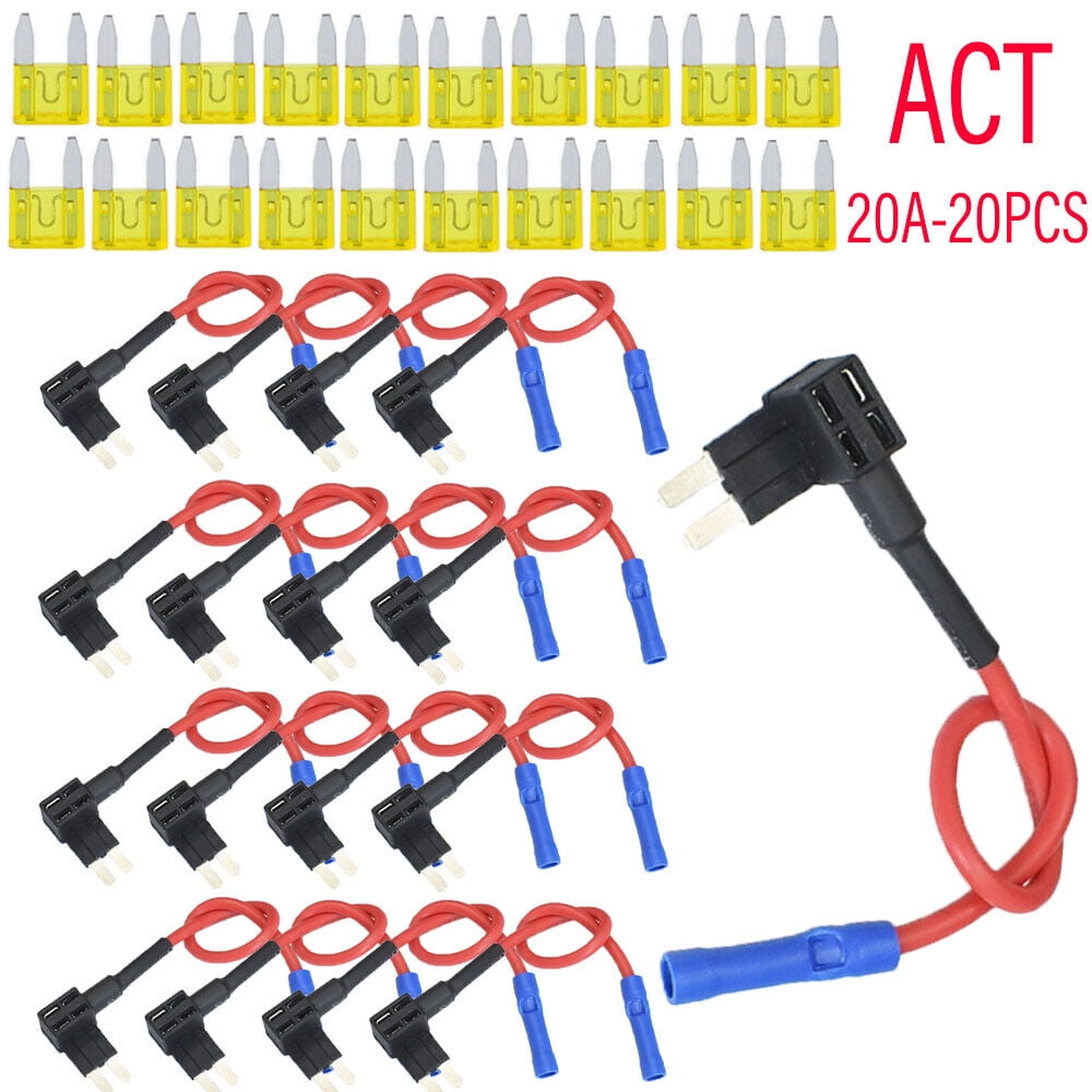 20-Pack Fuse TAP ADAPTER KIT 20 Amp Car Add-a-circuit ACS/ACU/ACN/ACT ...