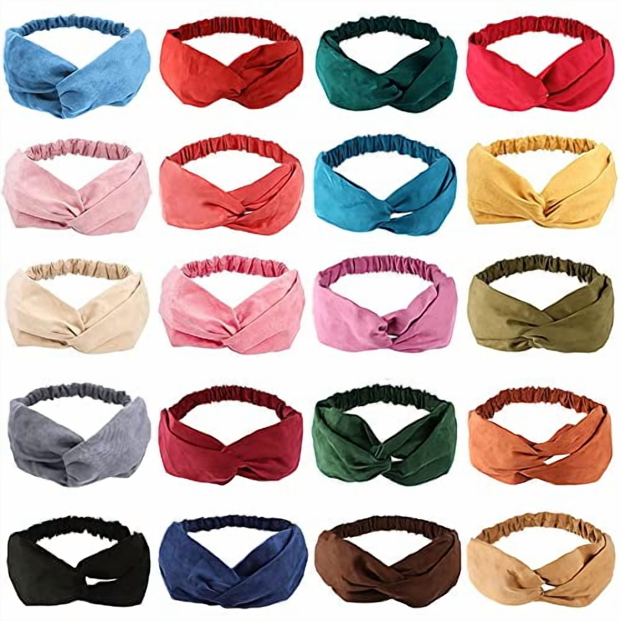 20 Pack Headbands for Women Knotted Headbands Twist Stretchy Hair Bands ...
