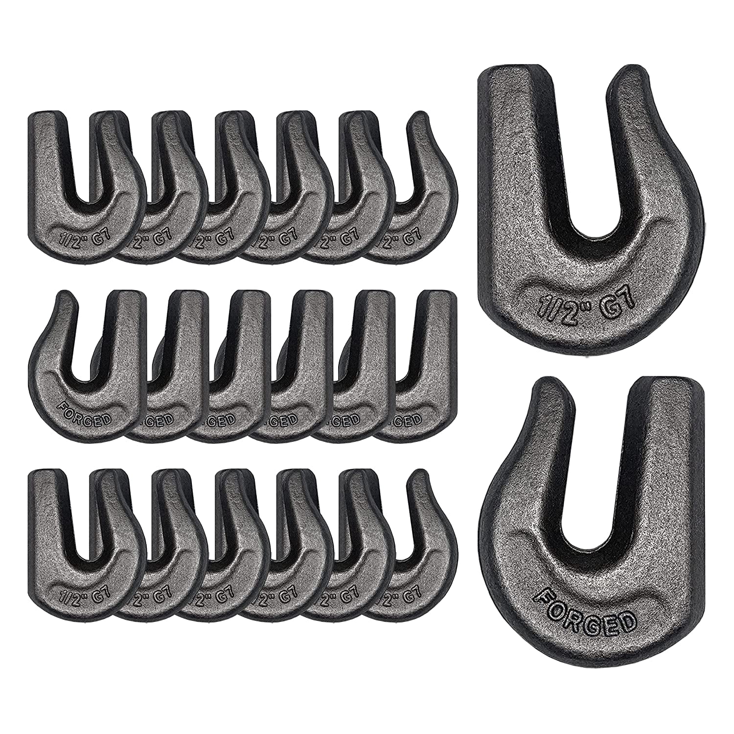 20 Pack Heavy Duty 1/2" Weld On Grab Hook, Grade 70 Clevis Chain Hook ...