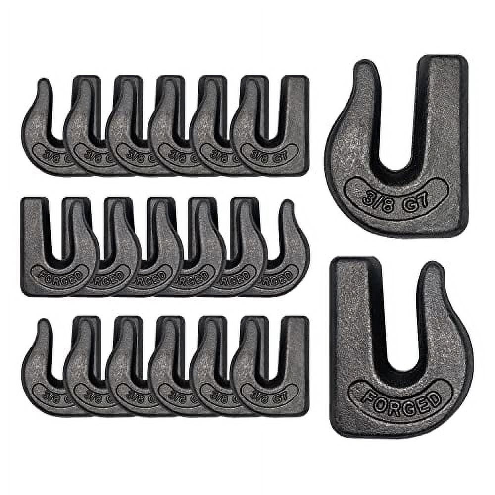 20 Pack Heavy Duty 3/8" Weld On Grab Hook, Grade 70 Clevis Chain Hook ...