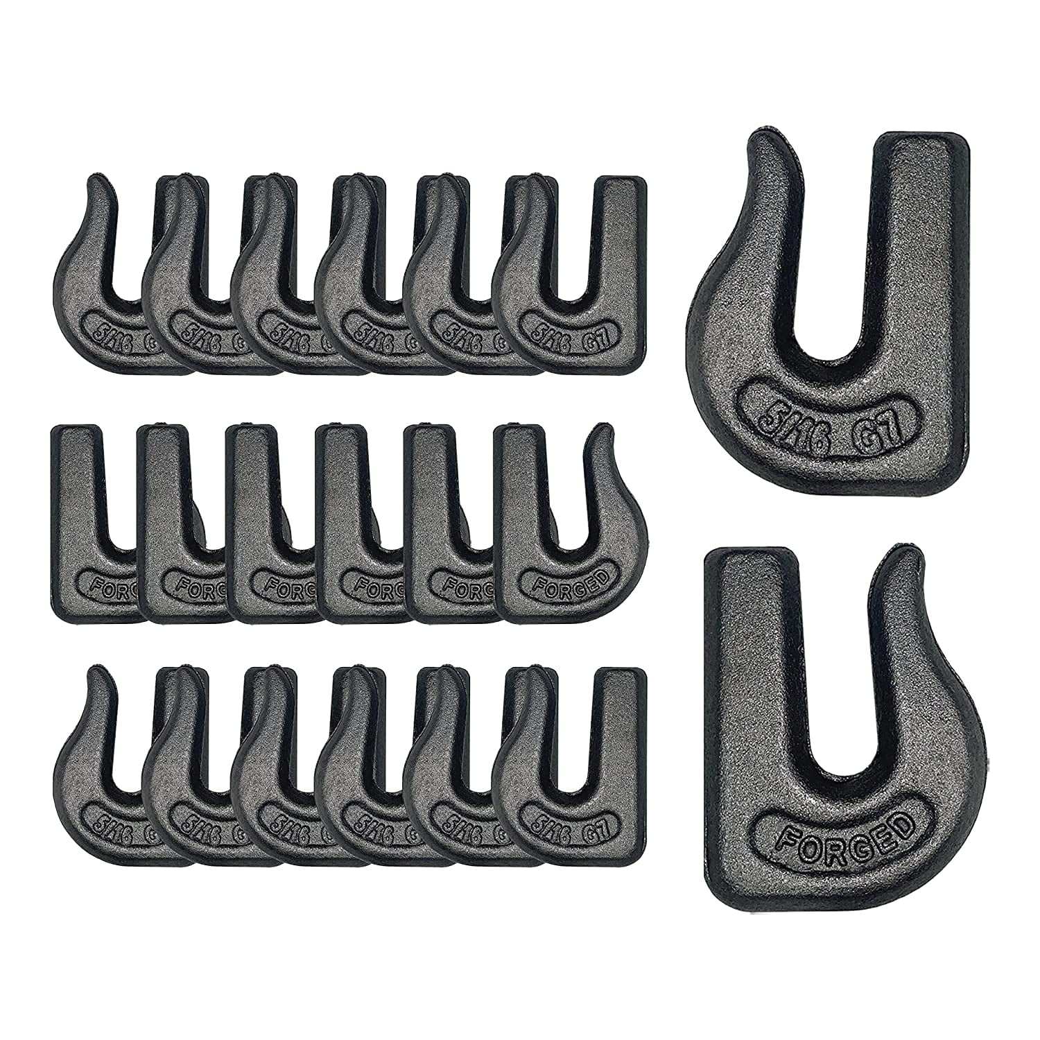 20 Pack Heavy Duty 5/16" Weld On Grab Hook, Grade 70 Clevis Chain Hook ...