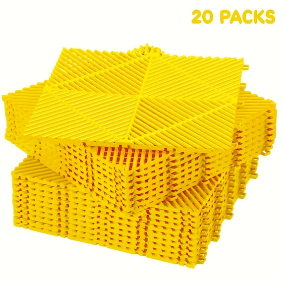 20 Pack Heavy-Duty Interlocking Garage Floor Tiles 16"x16" – 0.75 ...