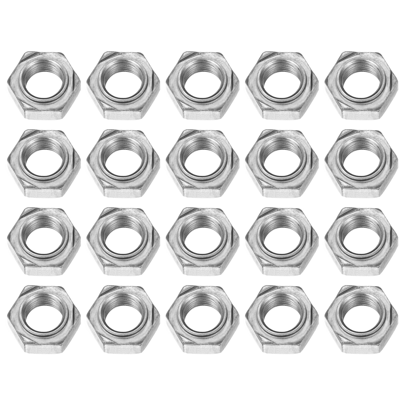 20 Pack Hex Weld Nuts, M14x2mm Carbon Steel Hex Nuts with 3 Projections ...