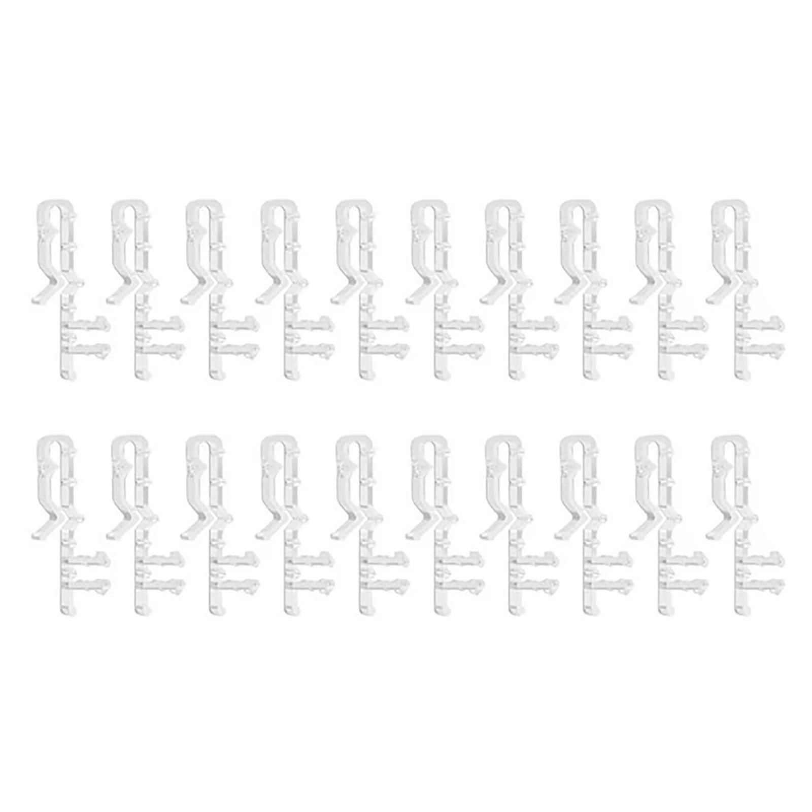 20 Pack Hidden Channel Blind Clips, 1-7/8 Inch Plastic Valance Clips ...