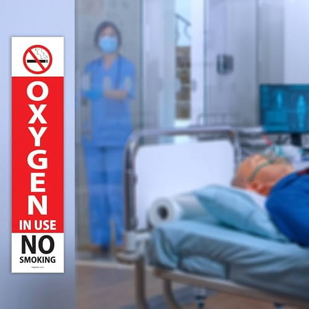 (20 Pack) High Visibility Oxygen in Use Magnetic Sign for Safety ...