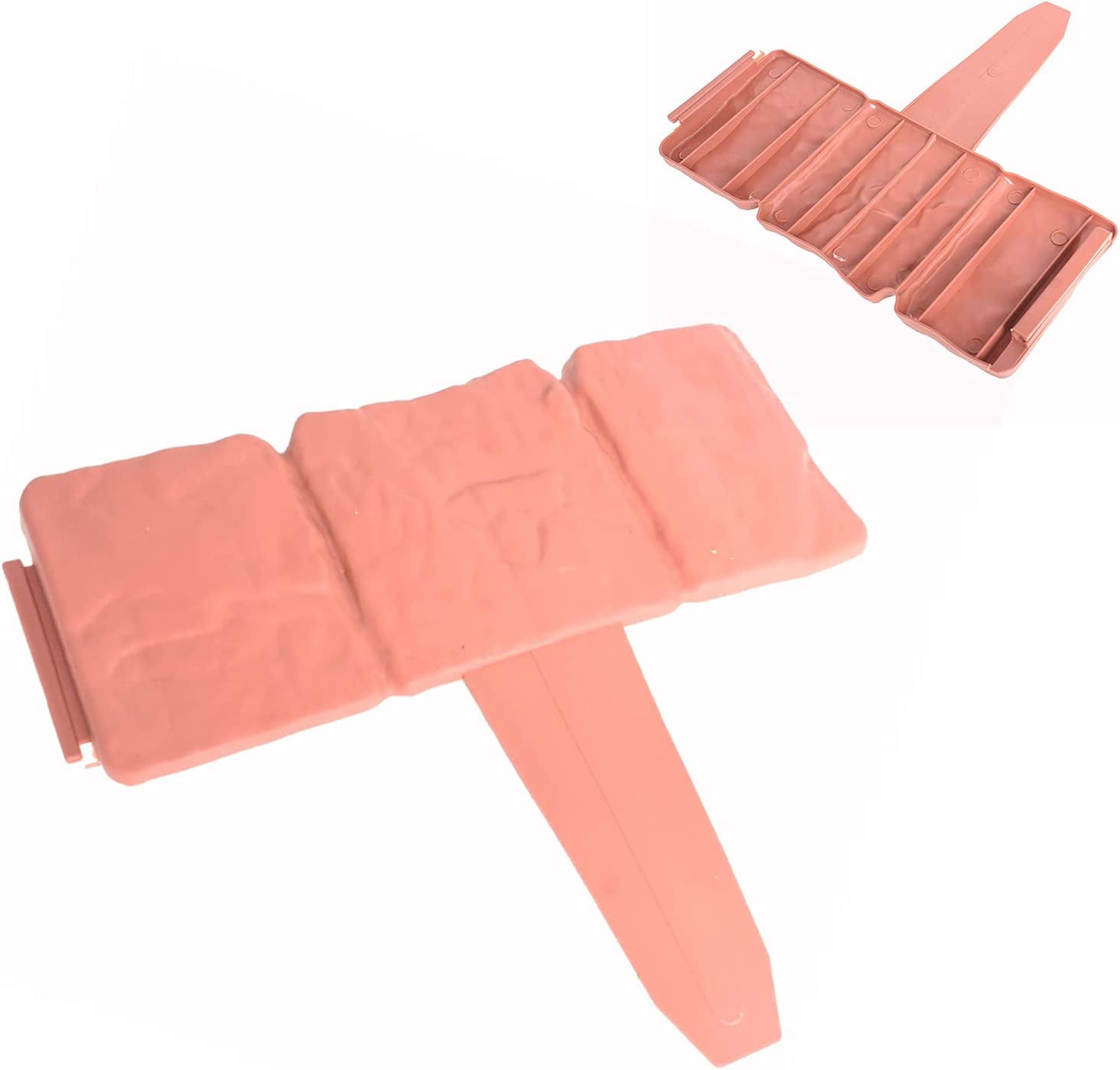 20-Pack Home Garden Border Edging Plastic Red Stones Effect Fence Fit ...