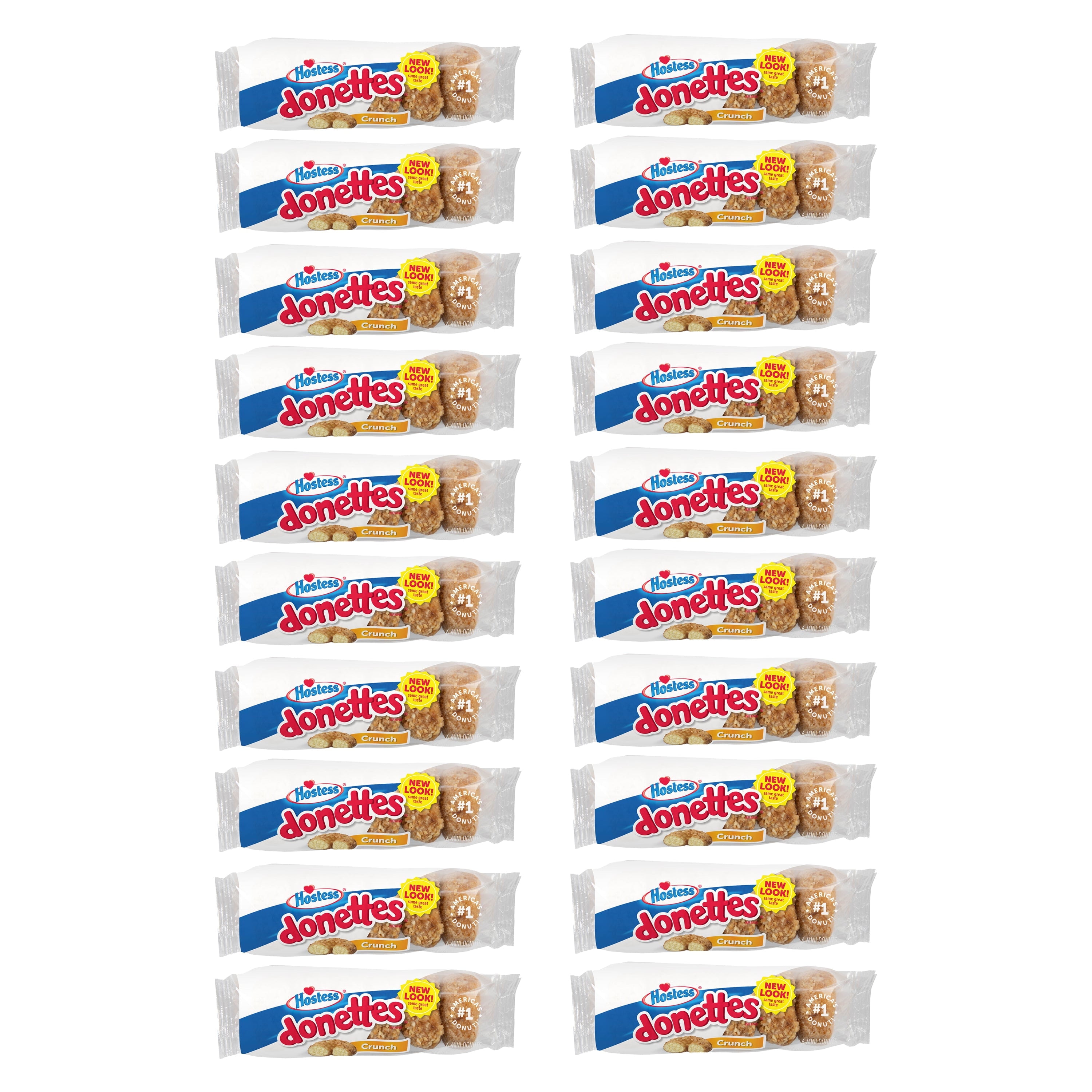 (20 Pack) Hostess Crunch Donettes Donuts, 6 Count Bags - Walmart.com