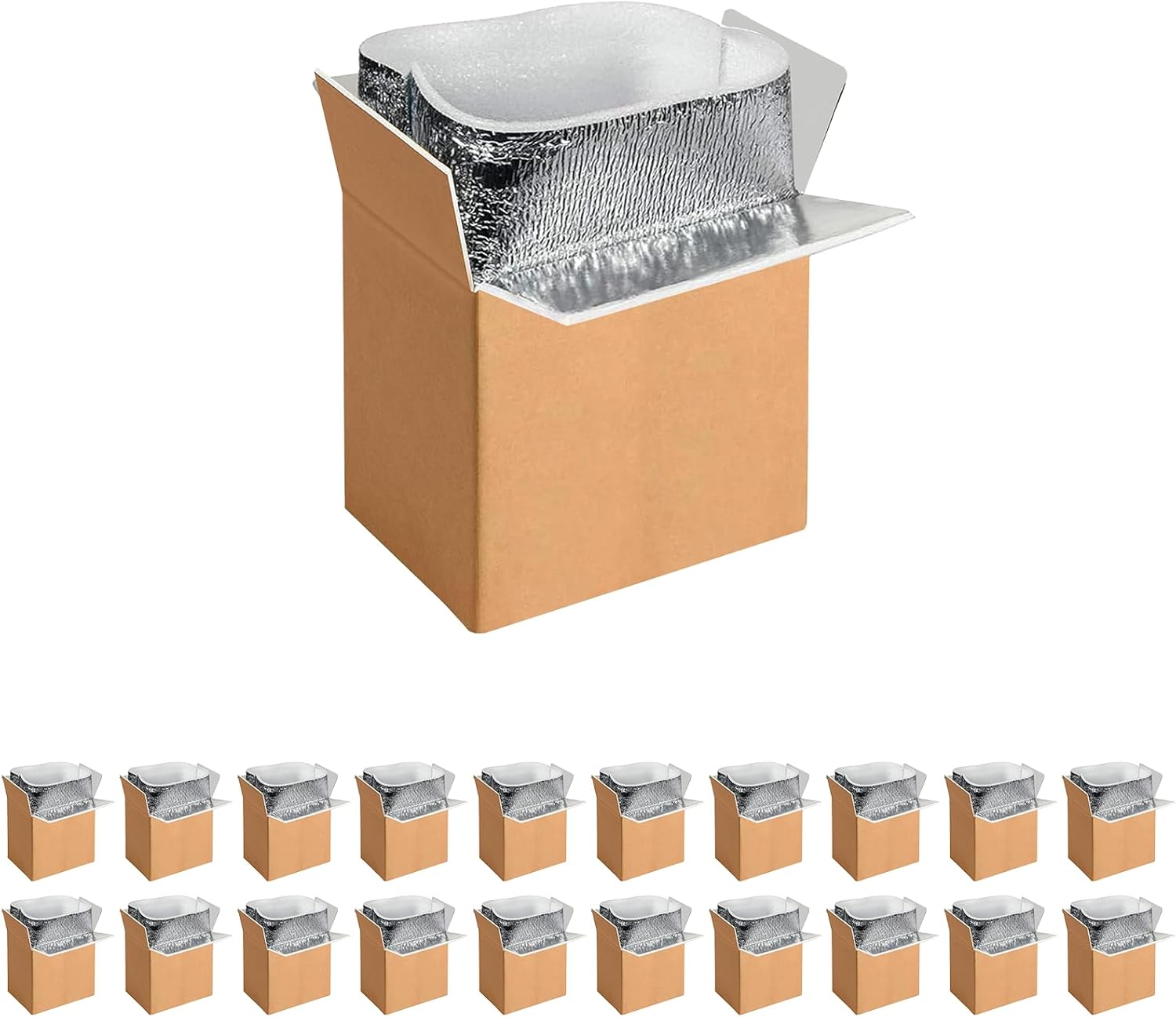 20 Pack Insulated Shipping Boxes with Aluminum Foil Liner,Thermal ...